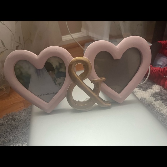 Wall Decor | 4x4 Double Heart Photo Frame Light Pink Beautiful Never ...
